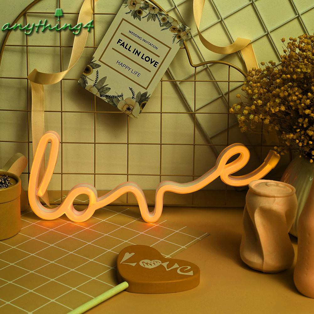 Cotton Light★ Creative LOVE Sign LED Neon Light USB/Battery Powered ...