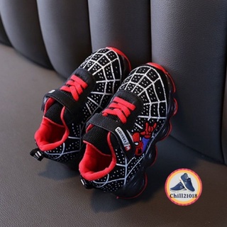 (ch1030k)Spi-รองเท้าเด็กสไปเดอร์แมน มีไฟLed รองเท้าผ้าใบเด็กผู้ชาย ...