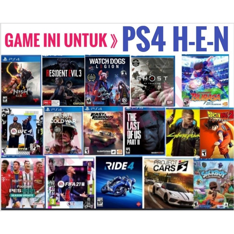 เครื่องเล่นเกม PS4 HEN HDD External HDD PS4 HEN 1TB FULL 30 เกมพวงกุญแจ ...