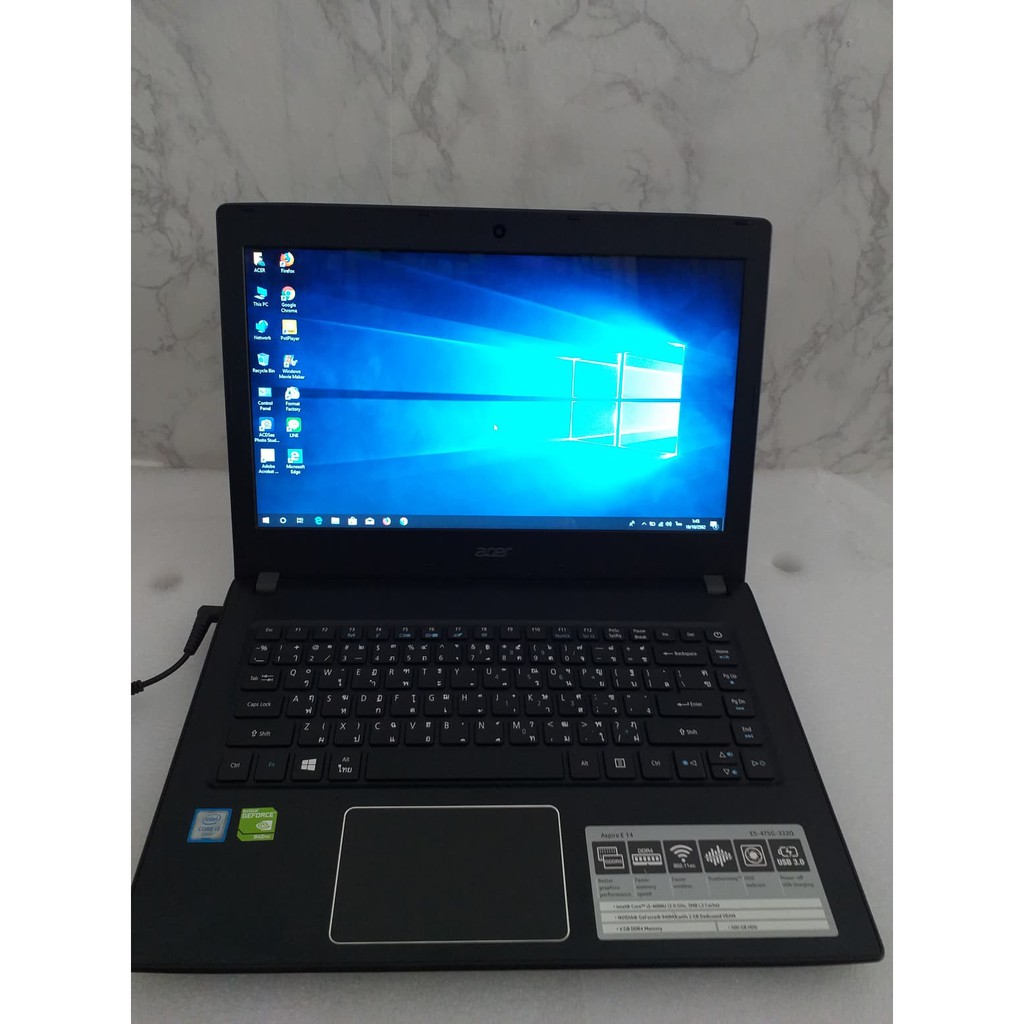 โน๊ตบุ๊ค มือสองสภาพสวย ๆ acer Aspire E14 Core i3 6100 | Shopee Thailand