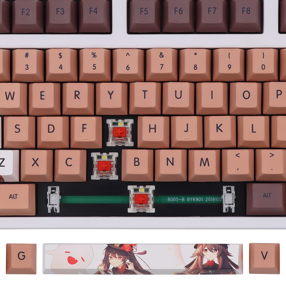 แป้นพิมพ์คอมพิวเตอร์ 138keys Genshin Impact Keycaps Game Character ...