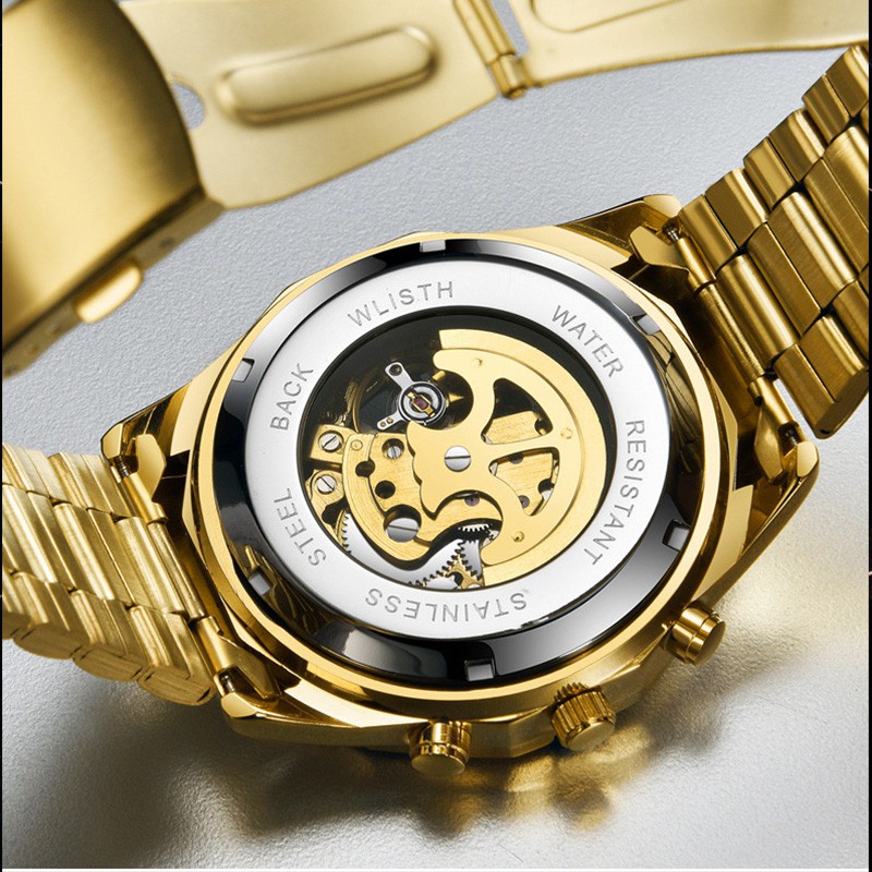 Authentic Automatic Watch Men Waterproof Luminous Stainless Steel ...