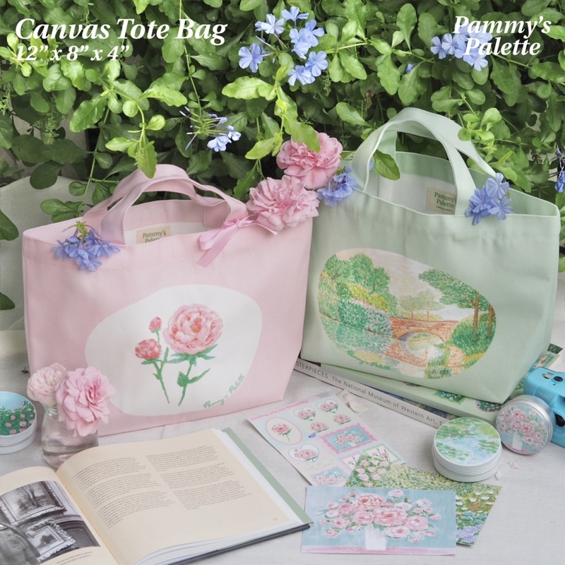 กระเป๋าผ้า Canvas Tote Bag | Pammy's Palette | Shopee Thailand
