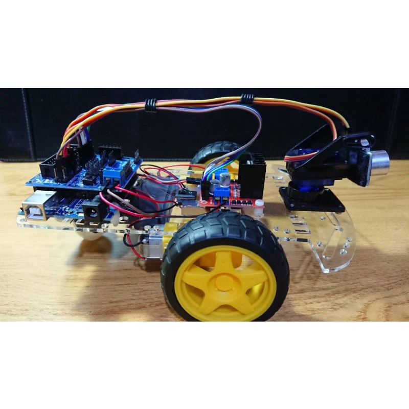 Arduino Car-มีโค้ด ประกอบแล้ว รถ Arduino รถหลบหลีกสิ่งกีดขวาง 2WD ...