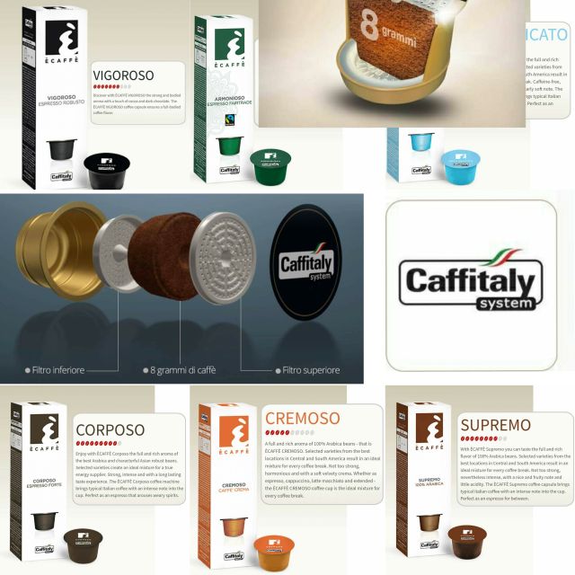 Ecaffe 5 X 20 CAPS D- CAFFITALY SYSTEM - 100 Caps - caffitaly - ThaiPick