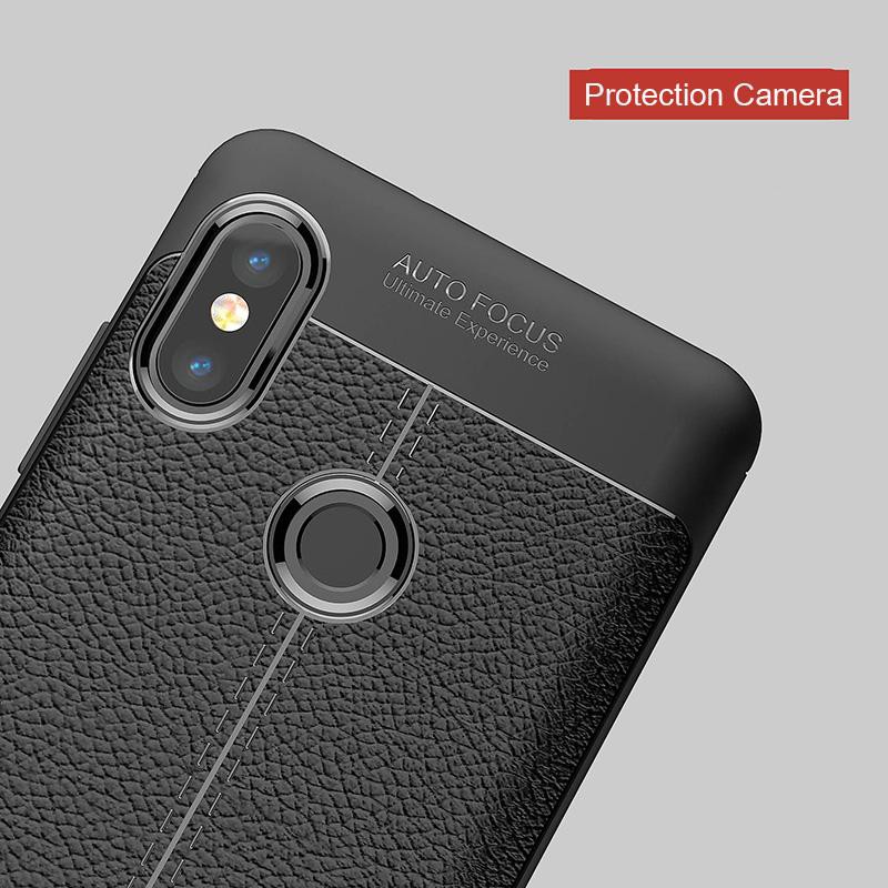 For Xiaomi Redmi Note 5 Pro Phone Case, Shockproof Silicone PU Leather ...
