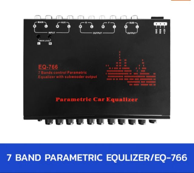 ปรีแอมป์รถยนต์ EQ Equalizer Audio system 7 band pre-parametric with ...