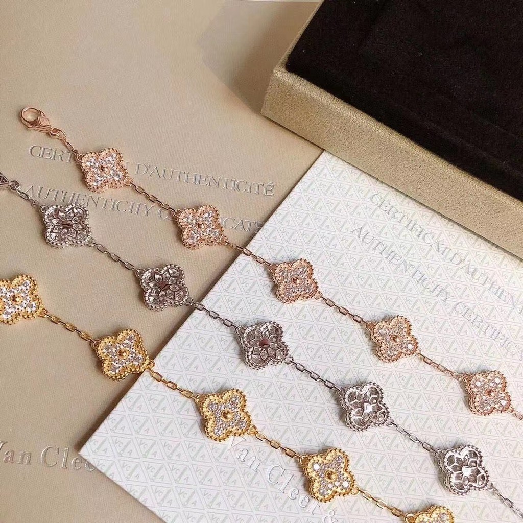Van Cleef and Arpels(แวน คลีฟ แอนด์ อาร์เปลส์) Charm Bracelets 100％แท้ ...