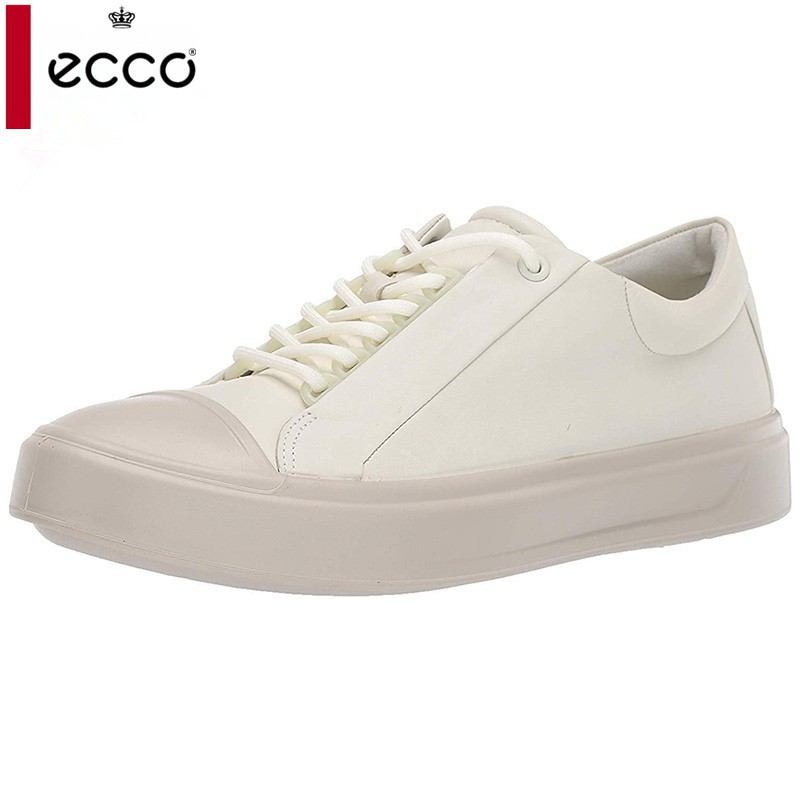 ECCO ขาว รองเท้าผู้ชาย 2020 ใหม่ รองเท้าหุ้มส้นผูกเชือกอินเทรนด์ 503254 ...