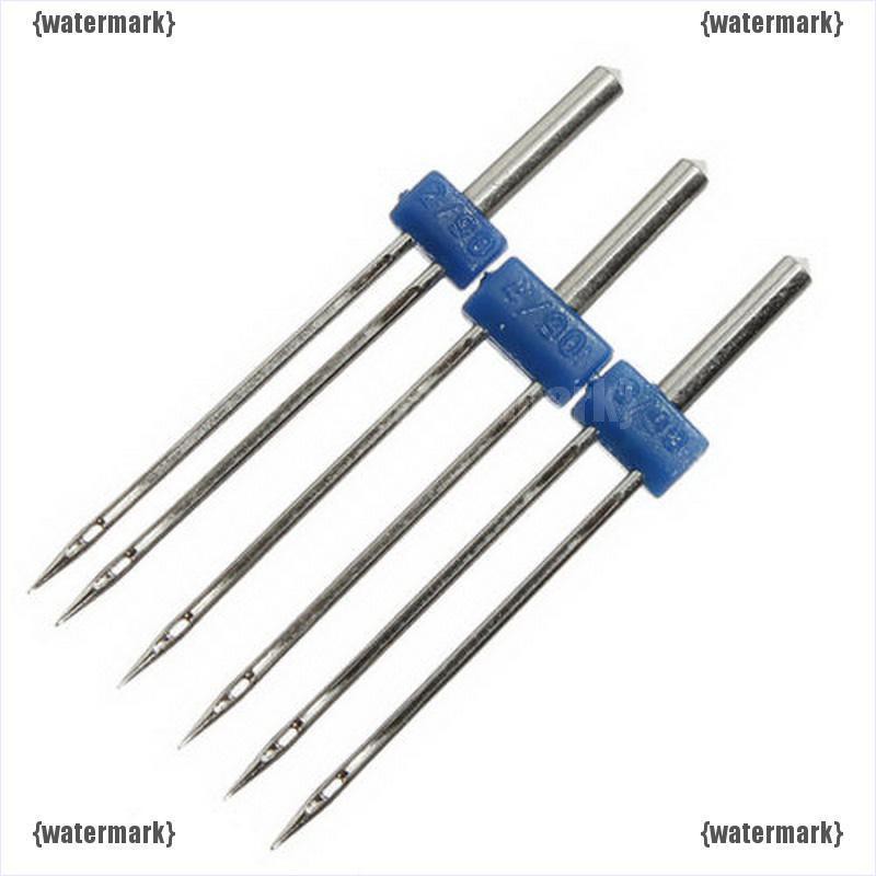 RiseLarge♥3Pcs Double Twin Needle Size 2.0/90 3.0/90 4.0/90 Needles ...