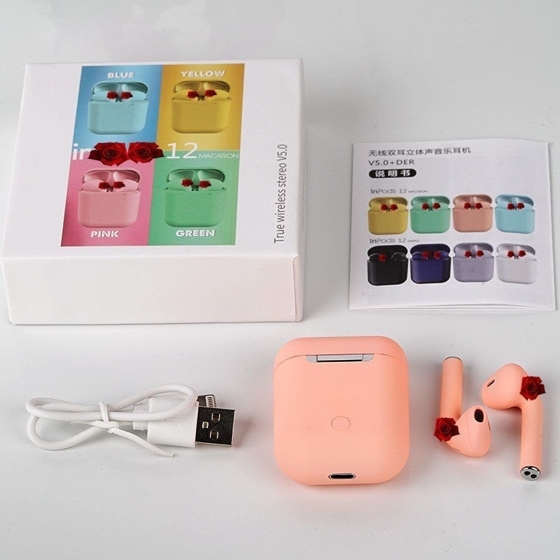 i12 TWS Macaron Bluetooth 5.0 Earphone Wireless Smart Touch Control ...