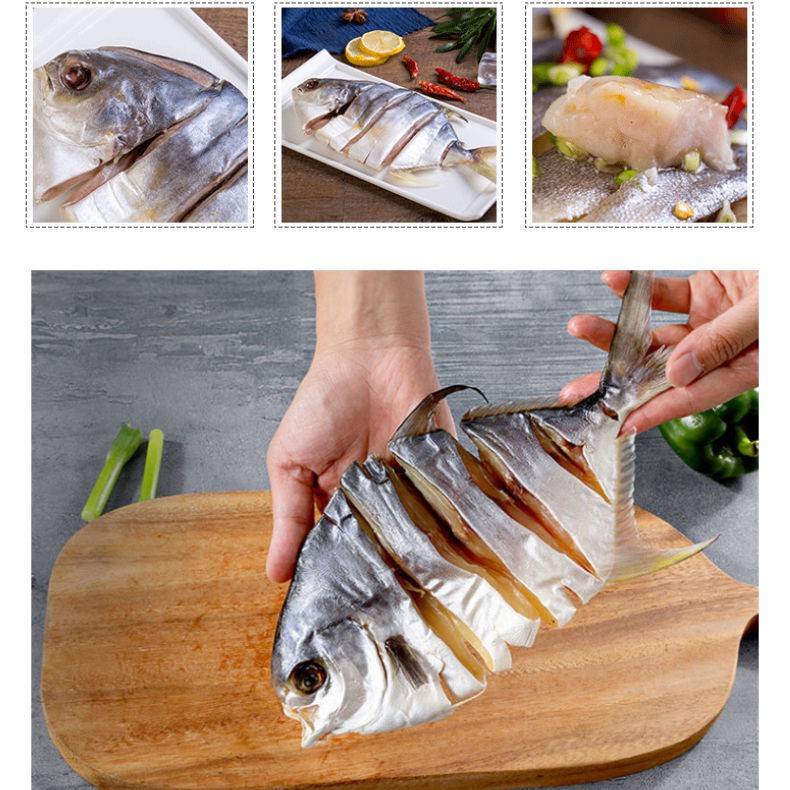 ☢Yangjiang Zhapo ปอมเฟรตสีทองป่าพิเศษ, ปอมเฟรตพิเศษสีเหลือง, อาหารทะเล ...