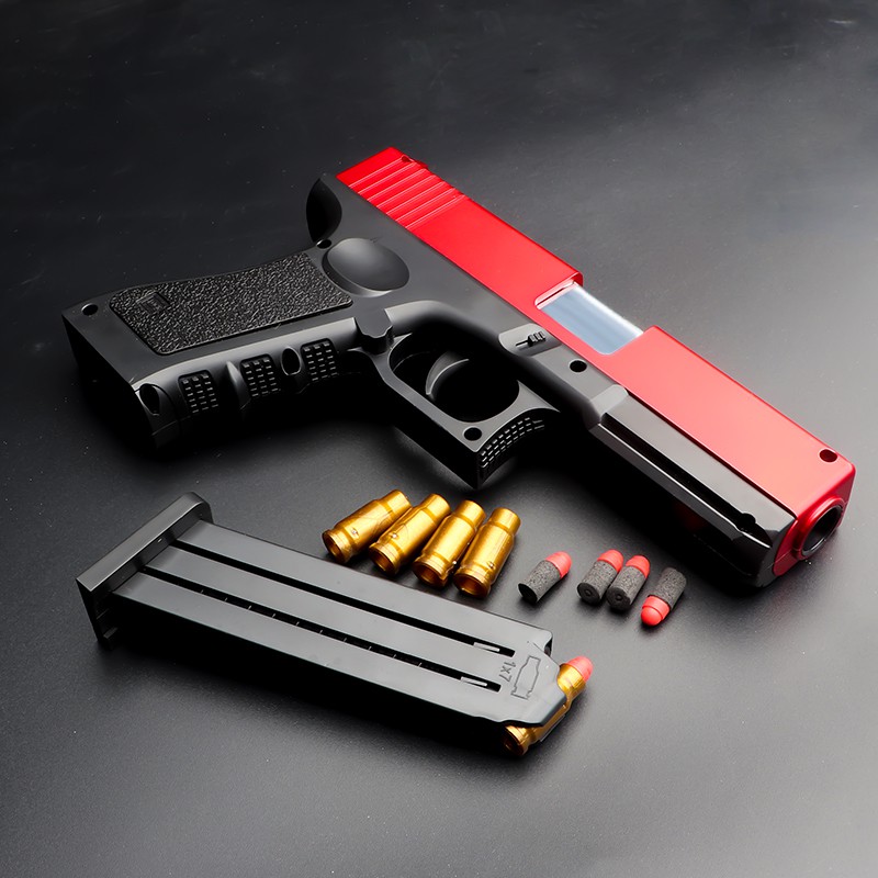 รุ่นปืนของเล่นเด็ก Glock ด้วยตนเองสำหรับระเบิดมือวาดโยนเปลือกนุ่มไก่ ...