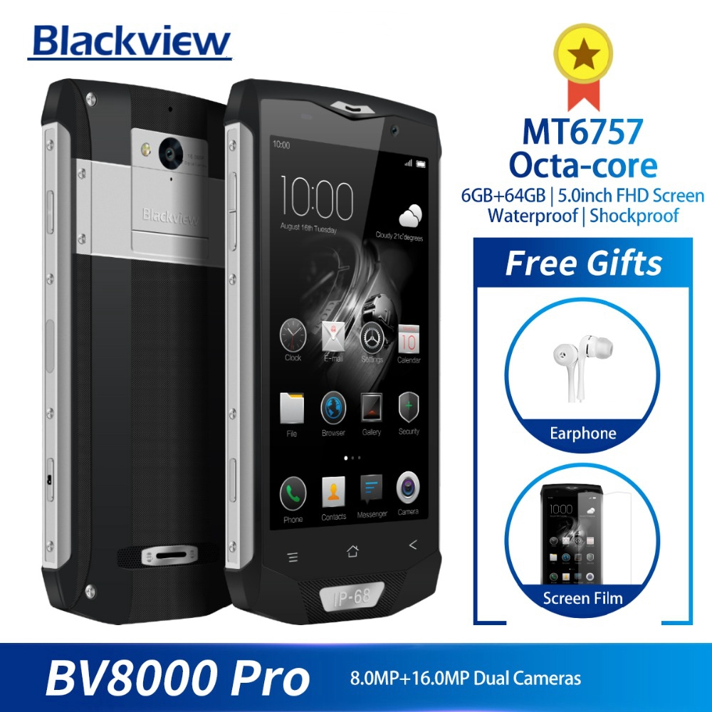 Blackview BV8000 Pro 5inch FHD Waterproof MT6757 Octa-Core 6GB 64GB ...