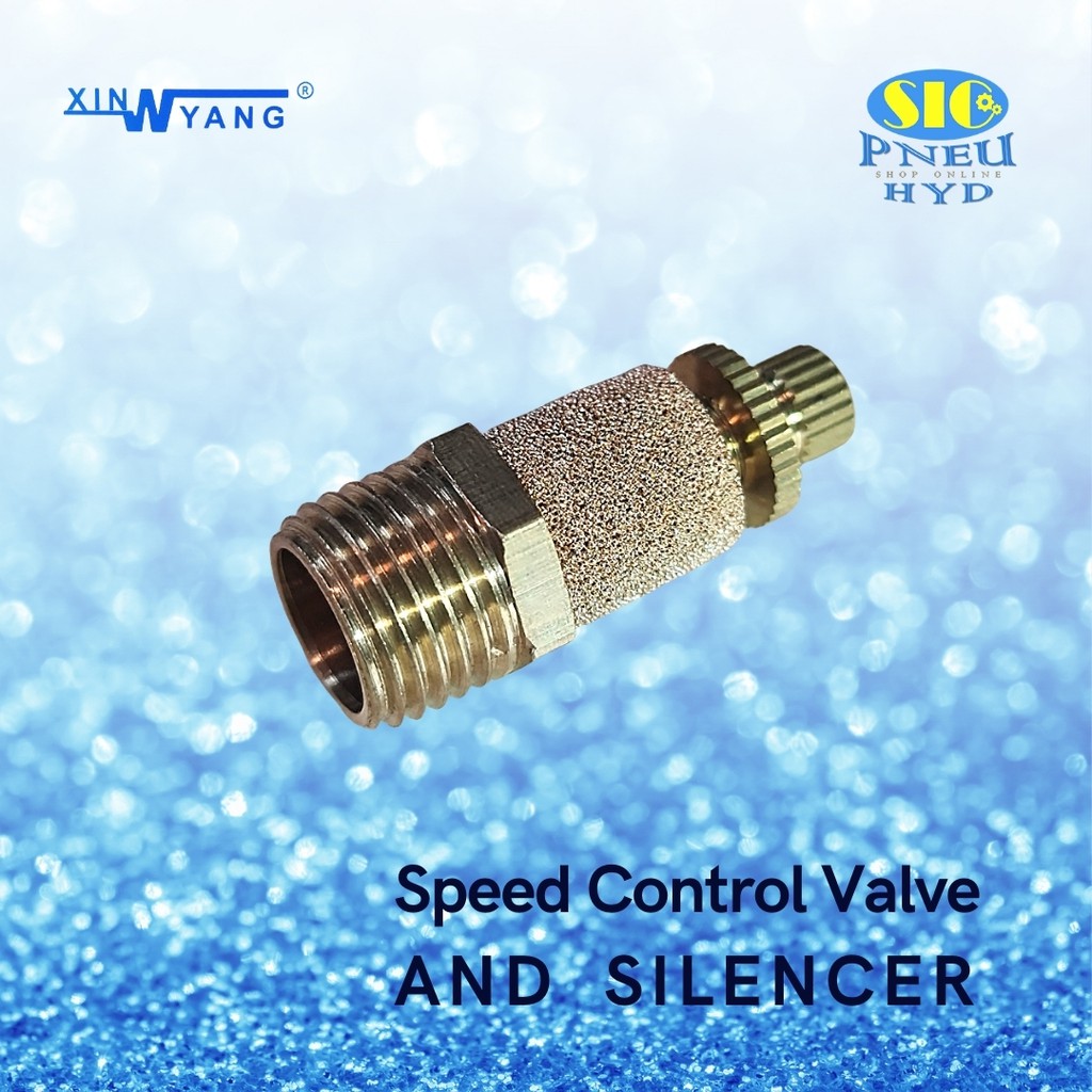 ข้อต่อลม RRSL-0102030406 Silencer Speed Control ตัวเก็บเสียง ลดเสียง ...