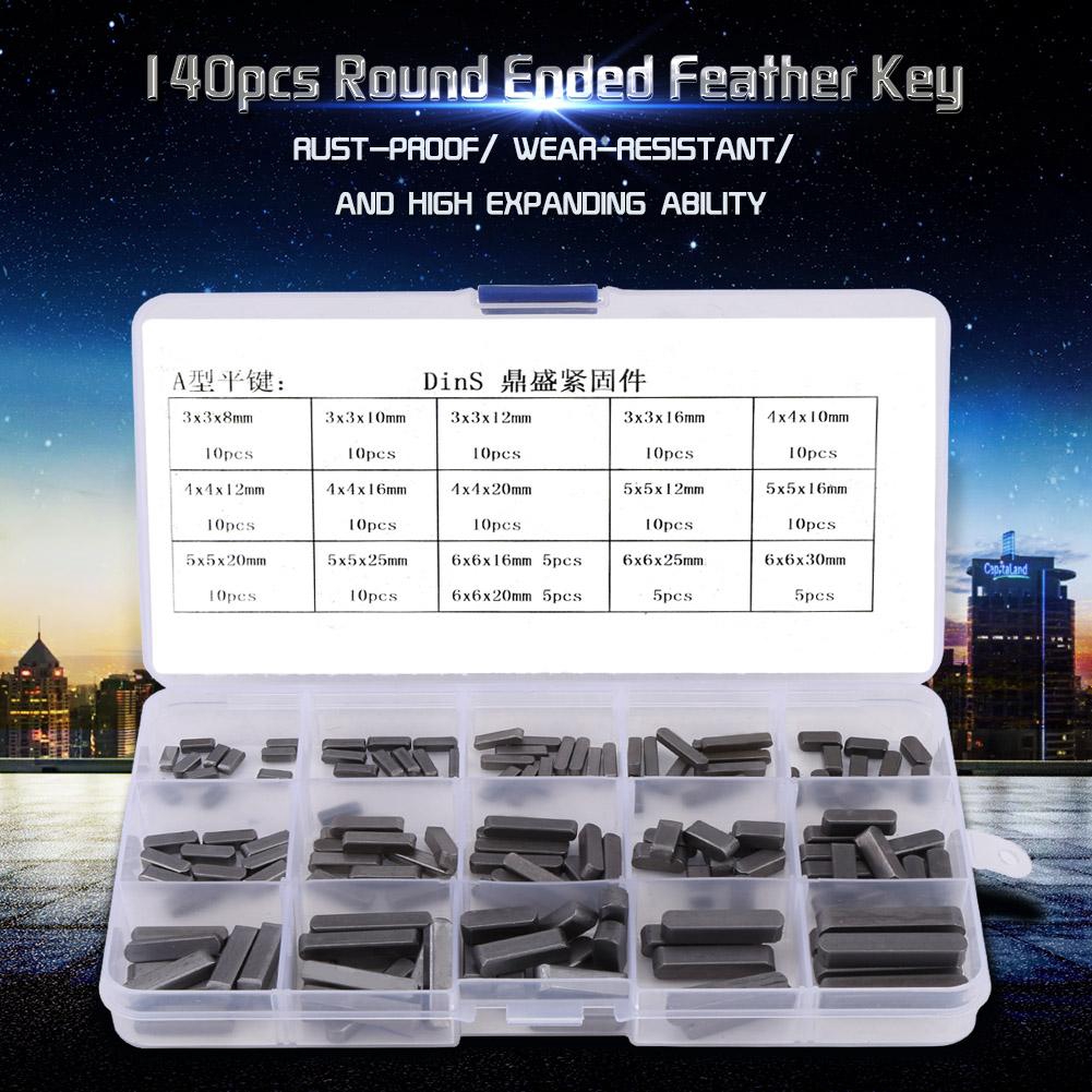 Feather 25mm 10mm Drive 12mm 8mm Set Key Round 20mm Ended 16mm 30mm ...