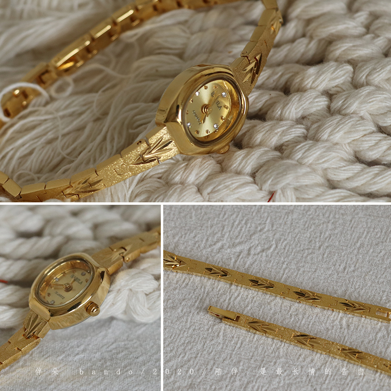 Banduo light luxury watch ladies gold color retro literary Korean chain ...