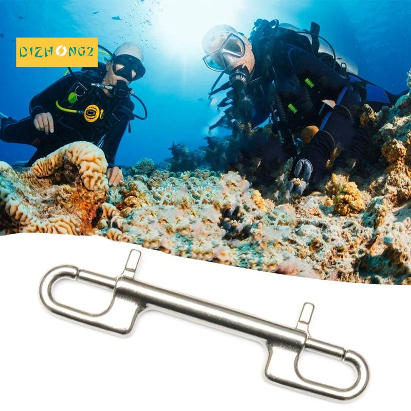 Scuba Reef Hook Double Diving Reef Hook with Spiral Coil Lanyard Diving ...