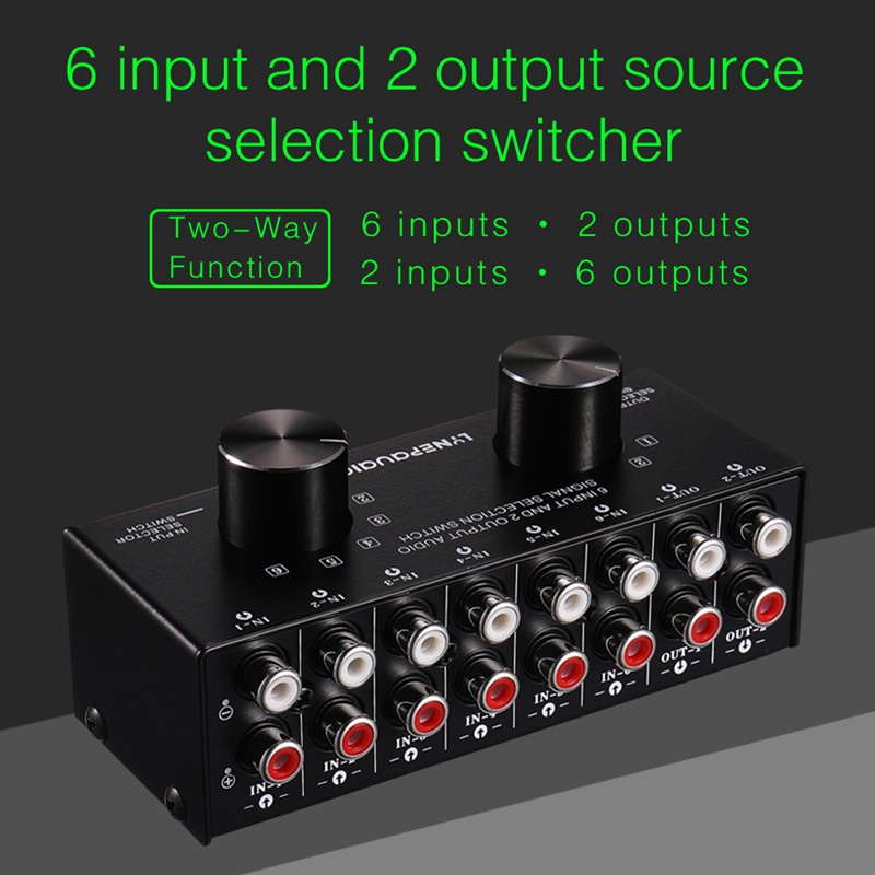 Switcher 6 in 2 Out or 2 in 6 Out Headphone Speaker Switcher - hzsyykjj ...