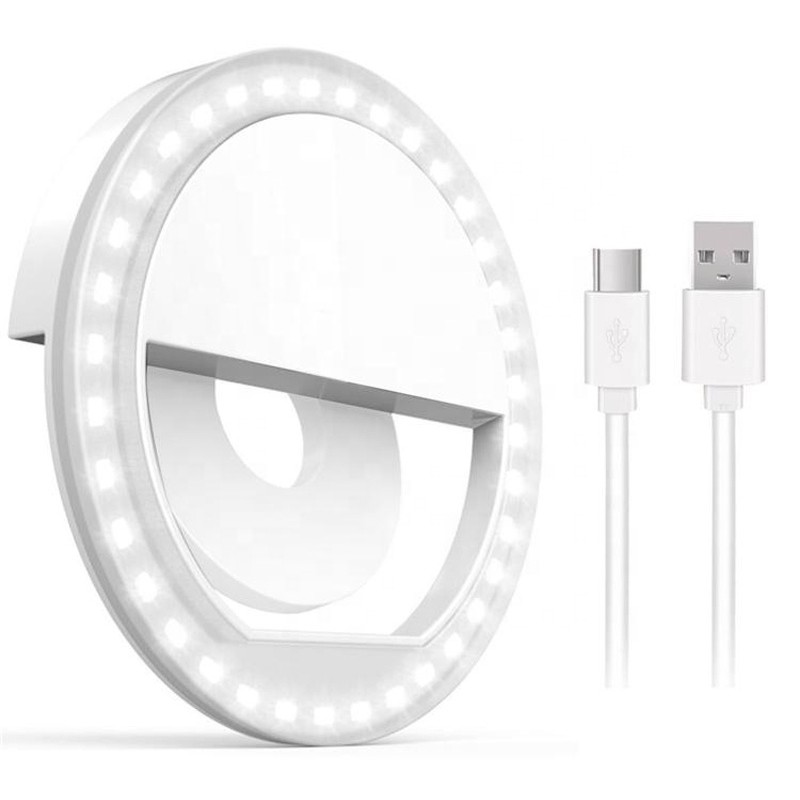 Mobile phone Selfie Led Ring Light self timer lamp USB charging ...