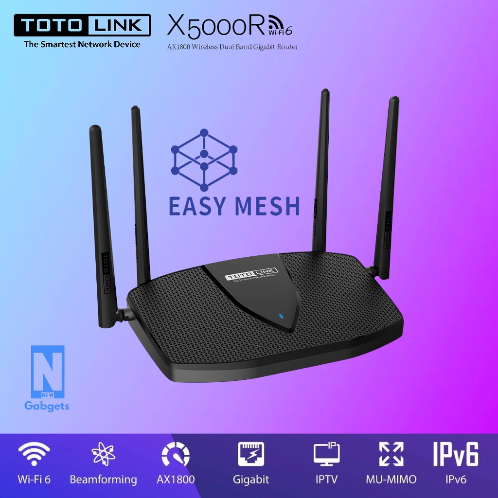 MESH WIFI AX1800 TOTOLINK (X5000R) Wireless AX1800 Dual Band (ของใหม่ 100) - y5thcwrtv1 - ThaiPick