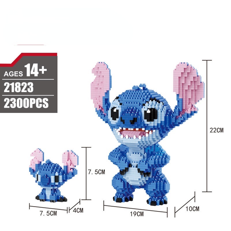 In StockDisney39s Stitch Miniature Building Blocks DIY Cute Cartoon 3D ...