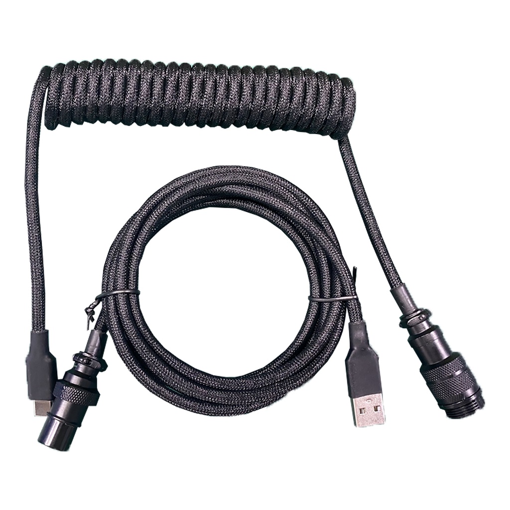 Gplanet Custom Coiled Cable for Mechanical Keyboard Aviator Connector ...