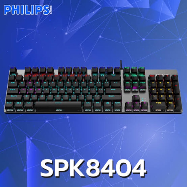 PHILIPS SPK8404 MECHANICAL KEYBOARD BLUE SWITCH แมคคานิคคอลคีย์บอร์ด ...