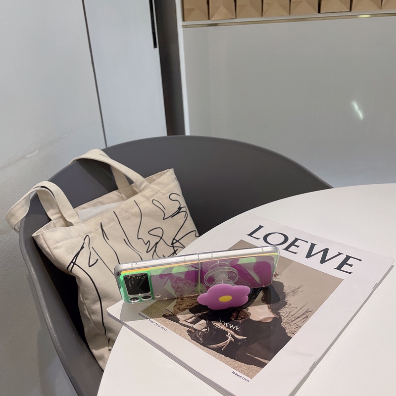 เหมาะสำหรับ Samsung ZFlip3 เคสโทรศัพท์มือถือหญิงกาแล็กซี่ซิลิโคน ...