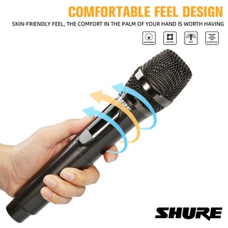 SHURE SU601/SU602 ไมโครโฟนไร้สาย 2 ไมโครโฟนแบบใช้มือถือ 50M ระยะทางรับ ...
