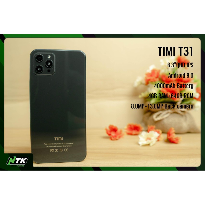โทรศัพท์มือถือ TIMI T31 หน้าจอ 6.3 นิ้ว Ram 4GB/Rom 64GB รับประกัน 1 ปี ...