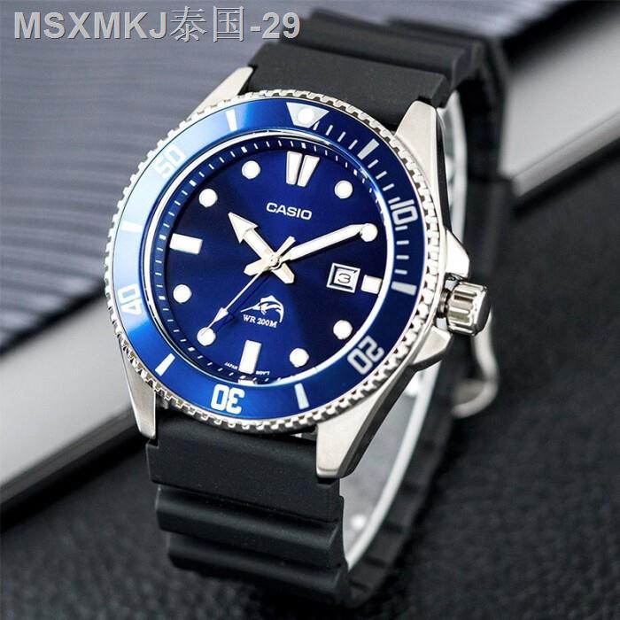 Casio นาฬิกาข้อมือ Duro 200 MDV-106-1 (สีดำ)（blue）(ของแท้100% ...