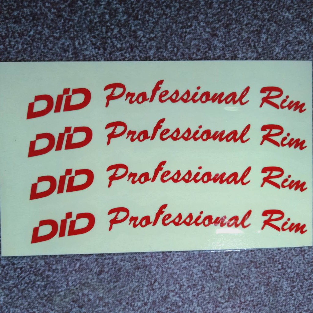 สติ๊กเกอร์ DID professional Rim | Shopee Thailand