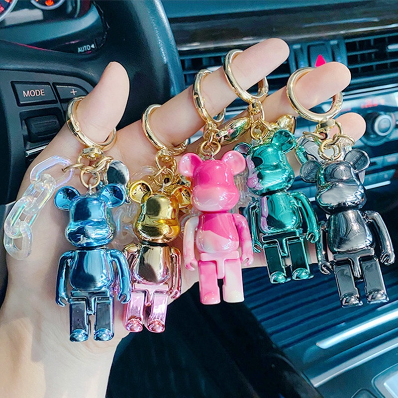 ตุ๊กตาจี้Creative cartoon bear keychain women Acrylic chain Female cute ...