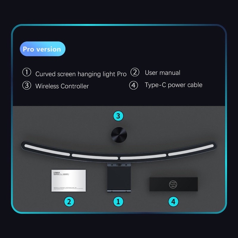 พร้อมส่งจากไทย Xiaomi Youpin Lymax Pro Light Bar LED RGB Soft light ถนอมสายตาRemote control โคม ...