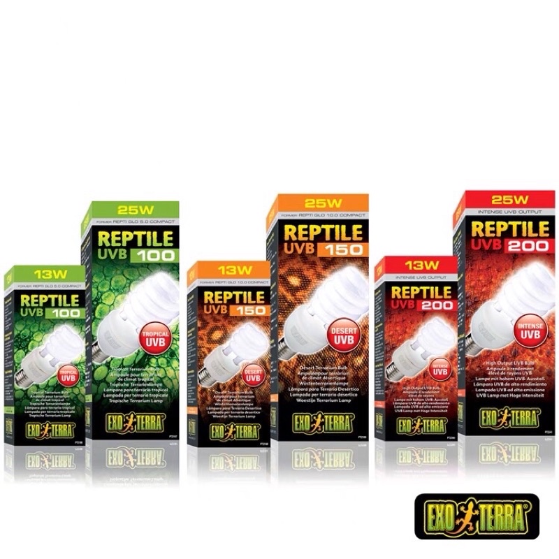 Exo Terra -Reptile UVB150-UVB200 25W หลอดไฟ UVB150-UVB200 25วัตต์ - reptileworld - ThaiPick