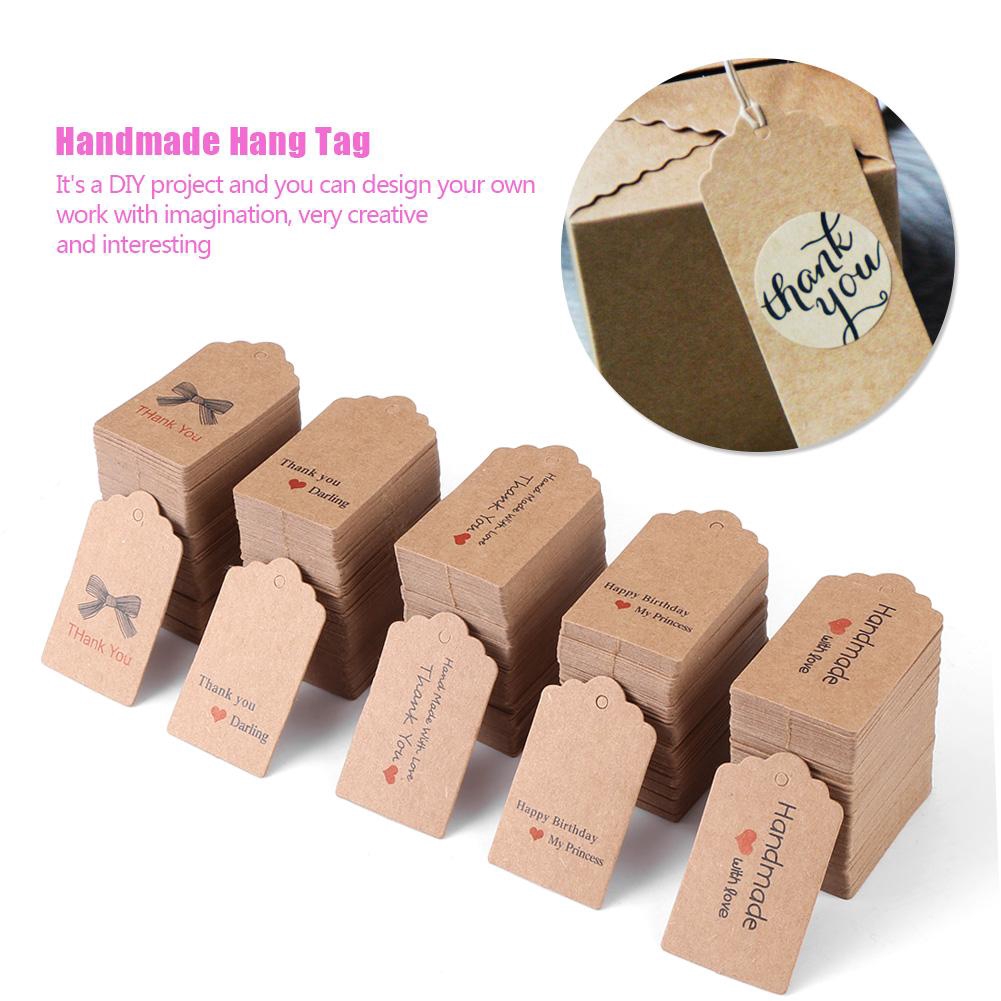 Gift Label Tag Dessert Tags Clothing 100pcs Price Handmade Wedding ...