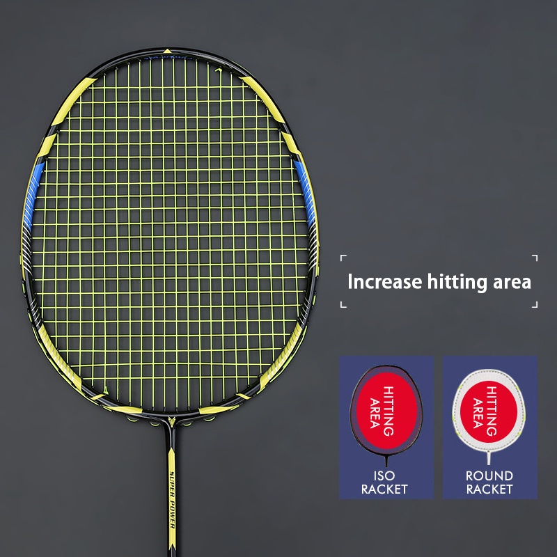 ไม้แบดมินตันrofessional Carbon 8U Badminton Rackets Ultra Light Strung ...