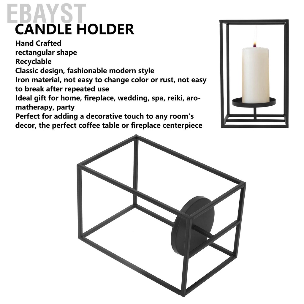 Ebayst Rectangular Candle Holder Hand Crafted Fashionable Modern Style ...