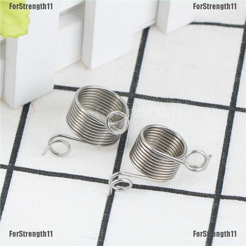 FOR 2 Size Ring Knitting Tools Finger Wear Thimble Yarn Spring Guides ...