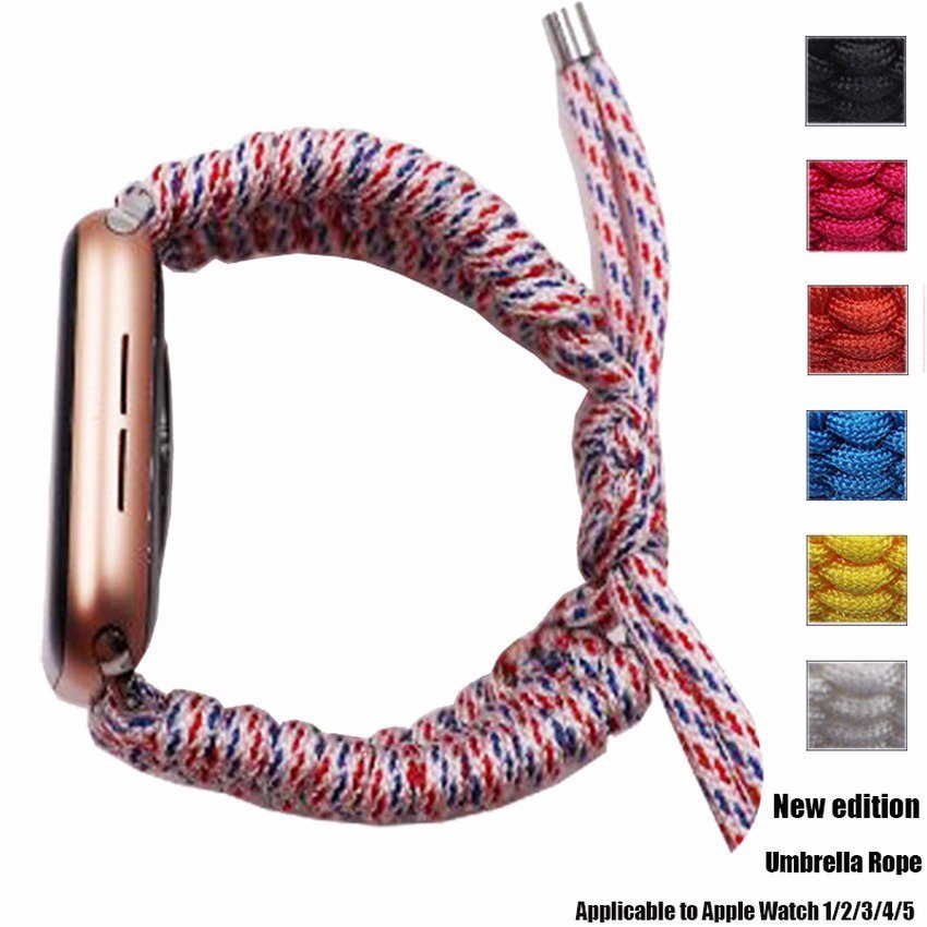 Sport Loop Band For Apple Watch Series SE 6 5 4 3 2 1 Braided Rope ...