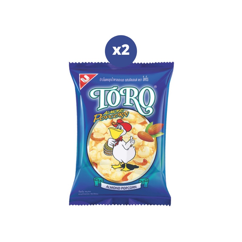 TORO Almond Caramel Popcorn TORO โตโร อัลมอนด์ 60g x2 | Shopee Thailand