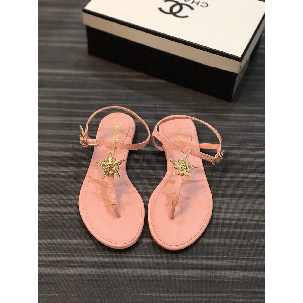 ♨ CHANEL summer seris pearl double C slipper Casual sandal flip ...