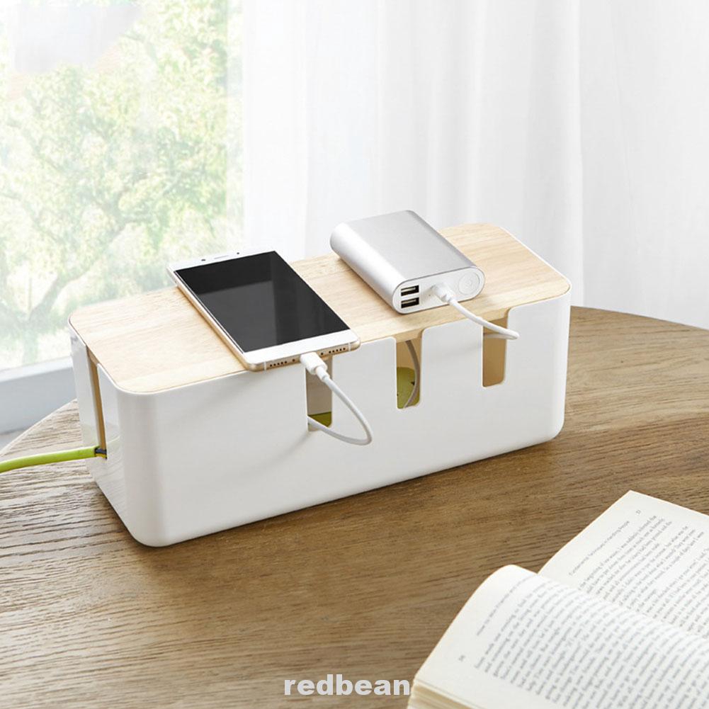 Anti-slip Dustproof Office Wire Arranging Power Cord Box - redbean.th ...