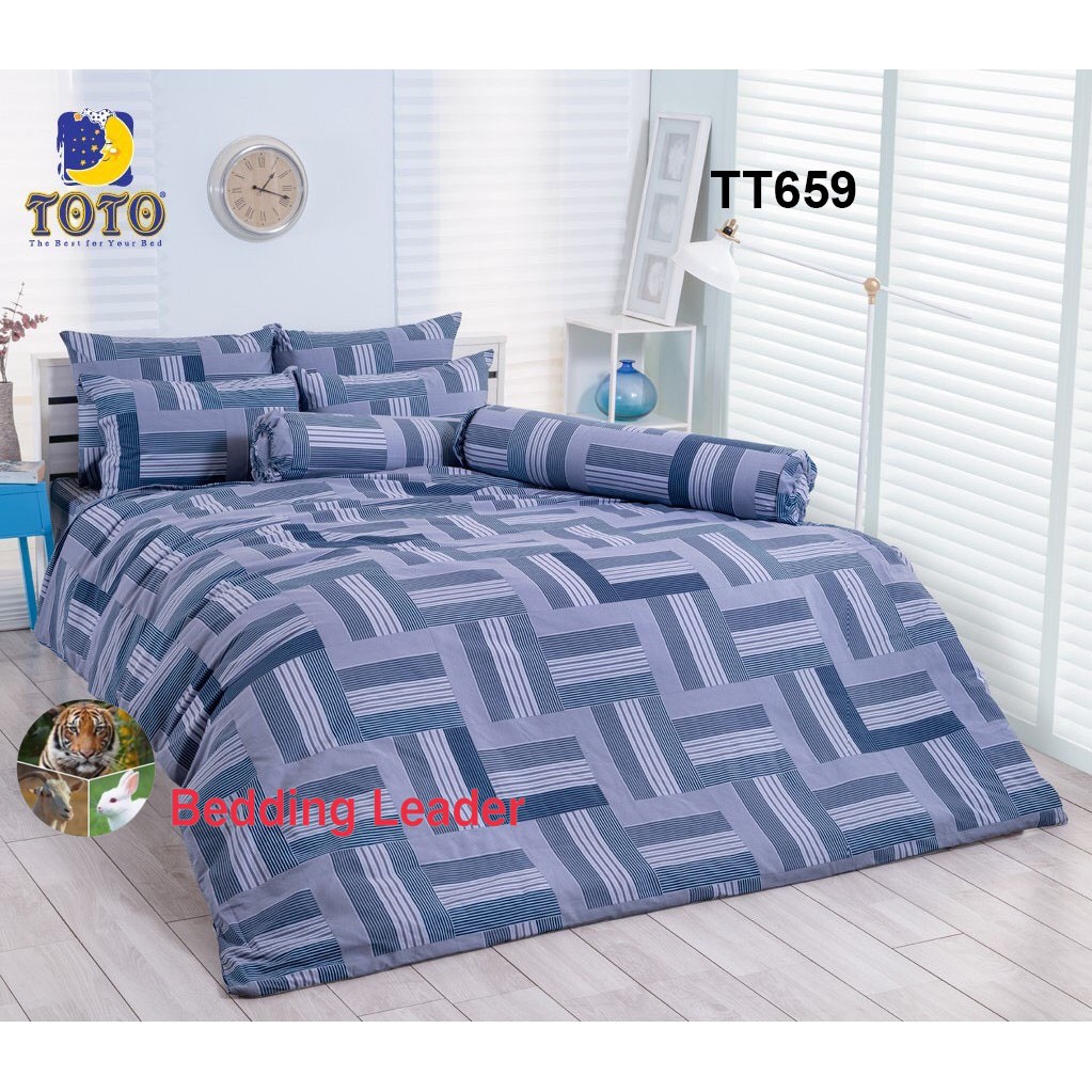 TOTO (tt651-tt662) ชุดเครื่องนอน ผ้านวม พร้อม ผ้าปู 5 ฟุต 6 ฟุต ลายดอก TT.572 tt639 ...