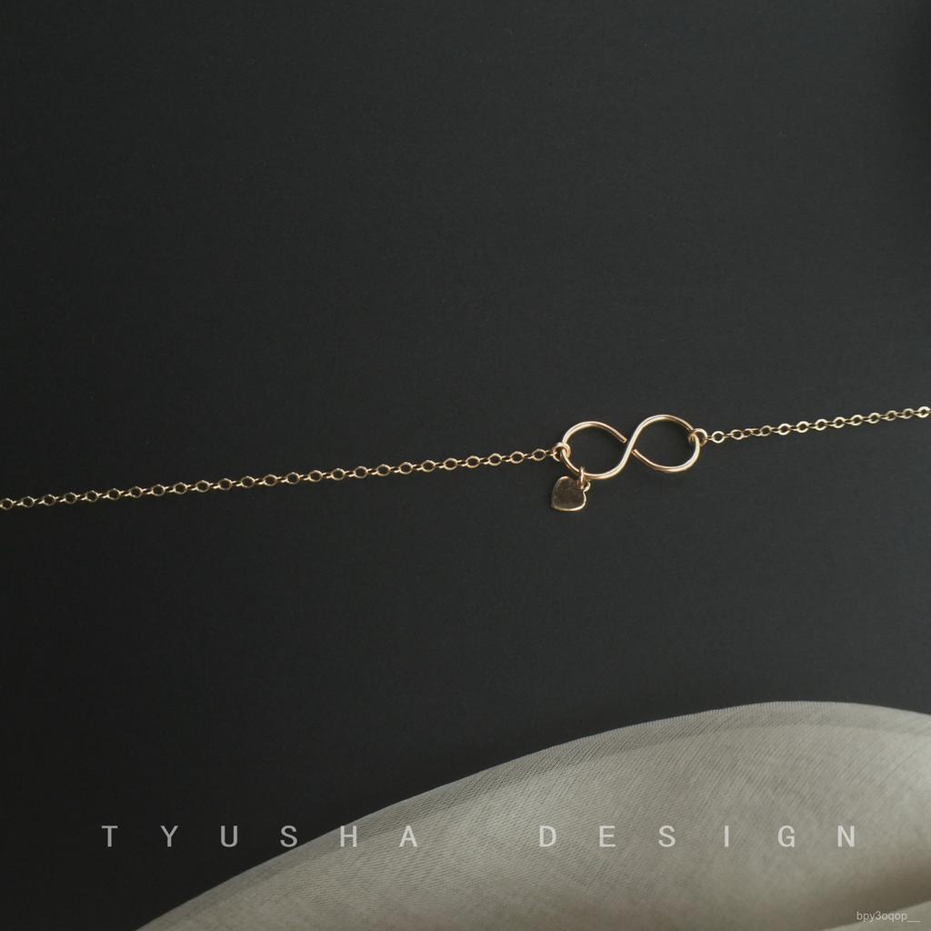 สร้อยข้อมือTYUSHAความรักไม่มีที่สิ้นสุด อเมริกันนำเข้า14Kทองแพคเกจทองอินฟินิตี้รักแท็กสร้อยคอโซ่ ...