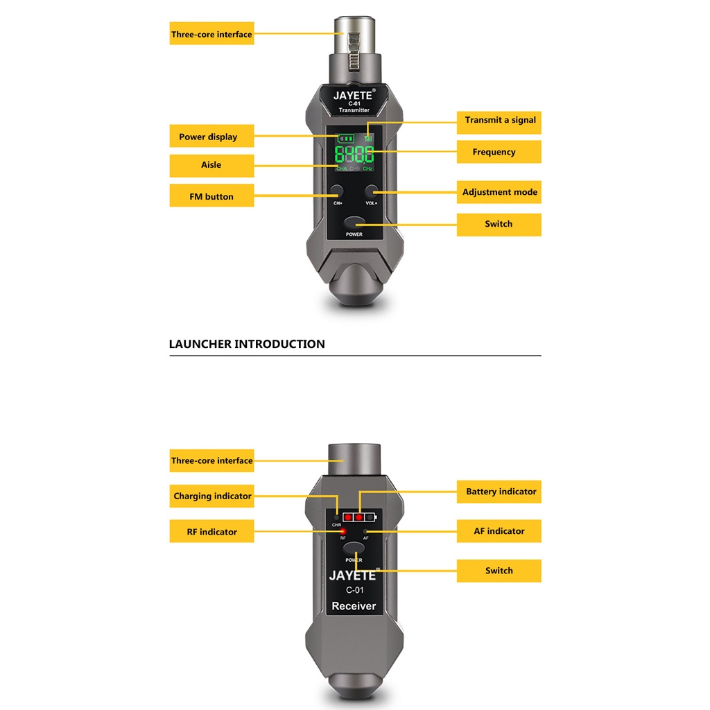 BMicrophone Wireless Receiver Transmitter System Rechargeable Wireless ...
