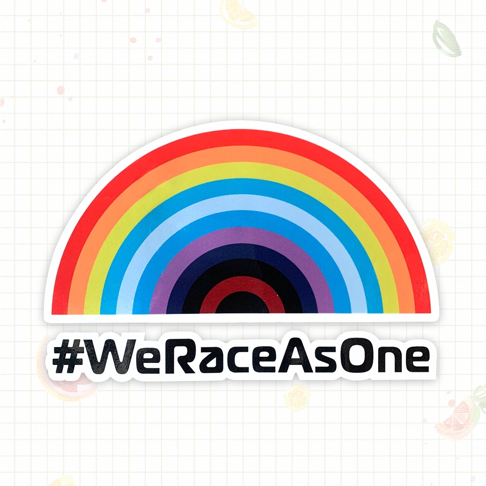 มอเตอร์สปอร์ต รุ้ง WeRaceAsOne สติ๊กเกอร์ F1 รถจักรยานยนต์ ทีม รถ รูป ...