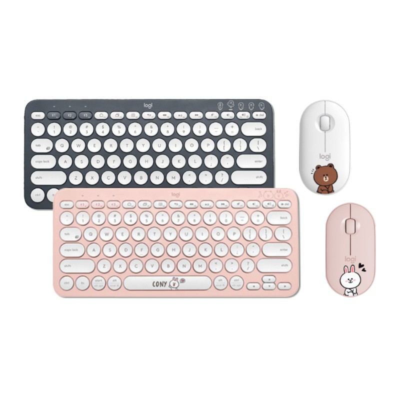 Logitech linefriends joint K380 Coney Rabbit Brown Bear Pebble Wireless ...
