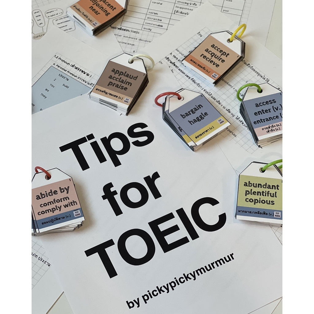 Toeic Pack Set แบบ ครบ 8 ชุด พร้อมชีททบทวน Tips for Toeic - bestbuybrandname - ThaiPick